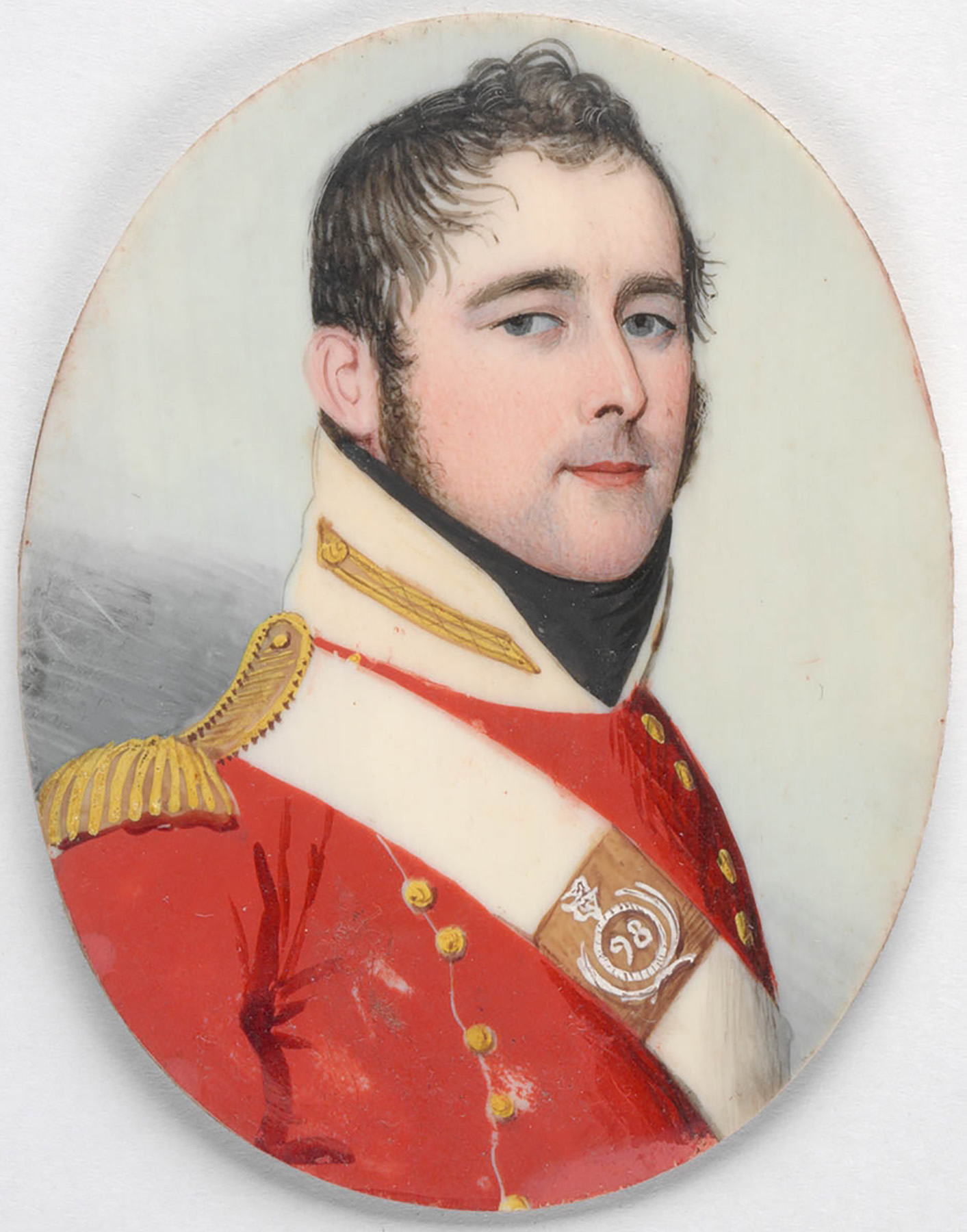1811 – Thomas Laycock, wearing the uniform of the 98th Regiment ...